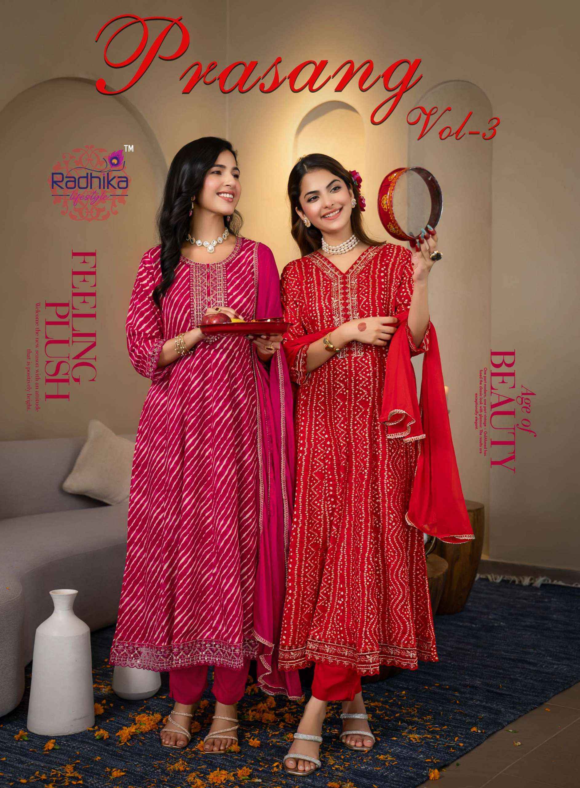 Radhika Lifestyle Prasang Vol 3 Rayon Kurti Combo designer kurtis forwomens