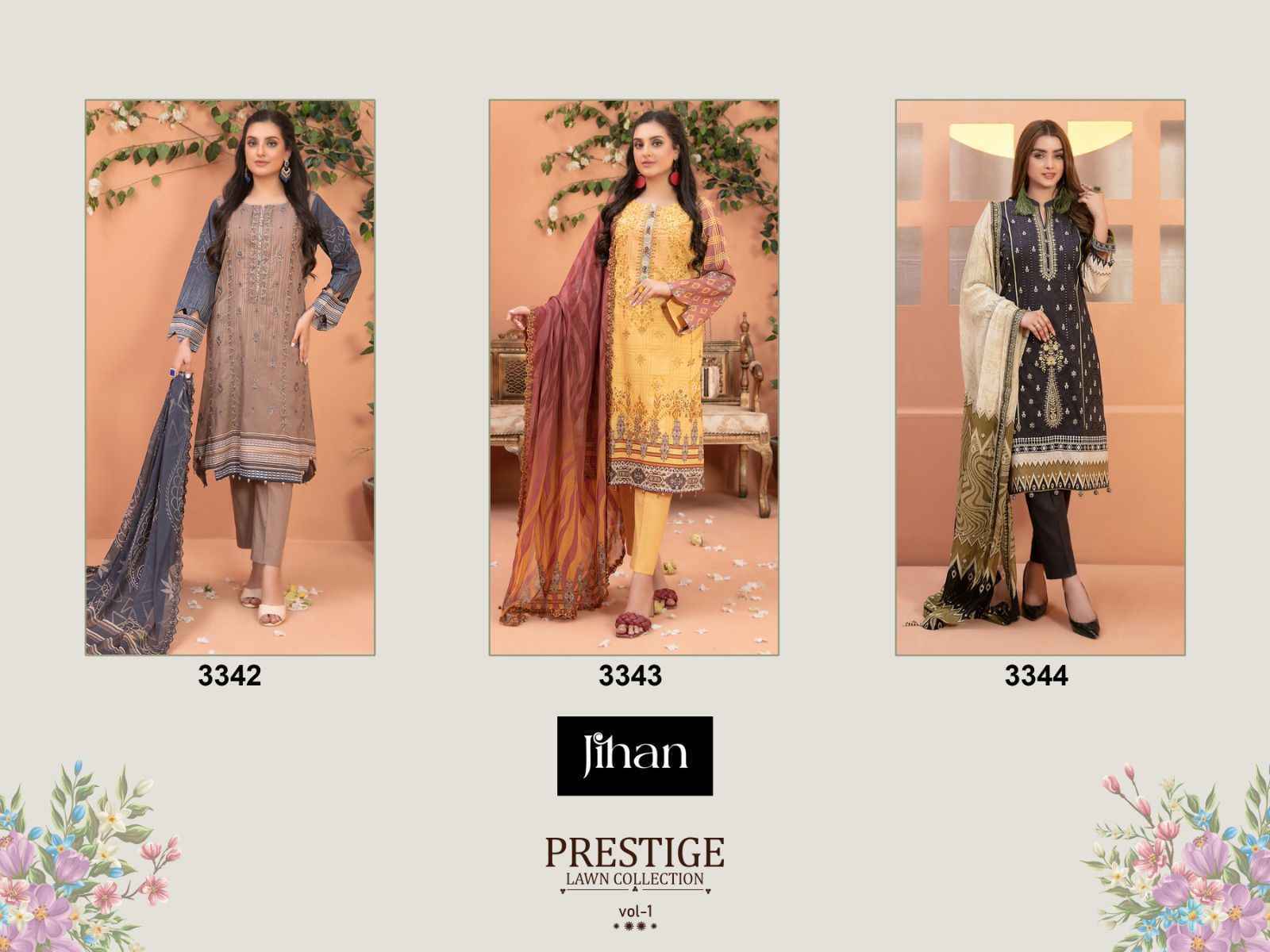 Jihan Prestige Pure Lawn Print Dress Material Online Wholesale Ladies ...