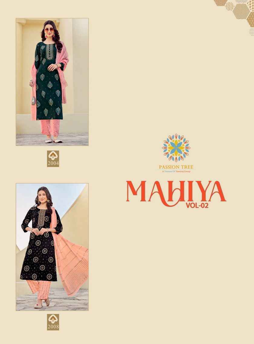Passion Tree Mahiya Vol-2 Readymade Rayon Dress Wholesale Ladies Dress ...