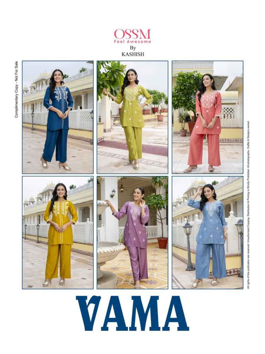 Ossm Vama Viscose Co Ord Set Weastern Cloths For Womens